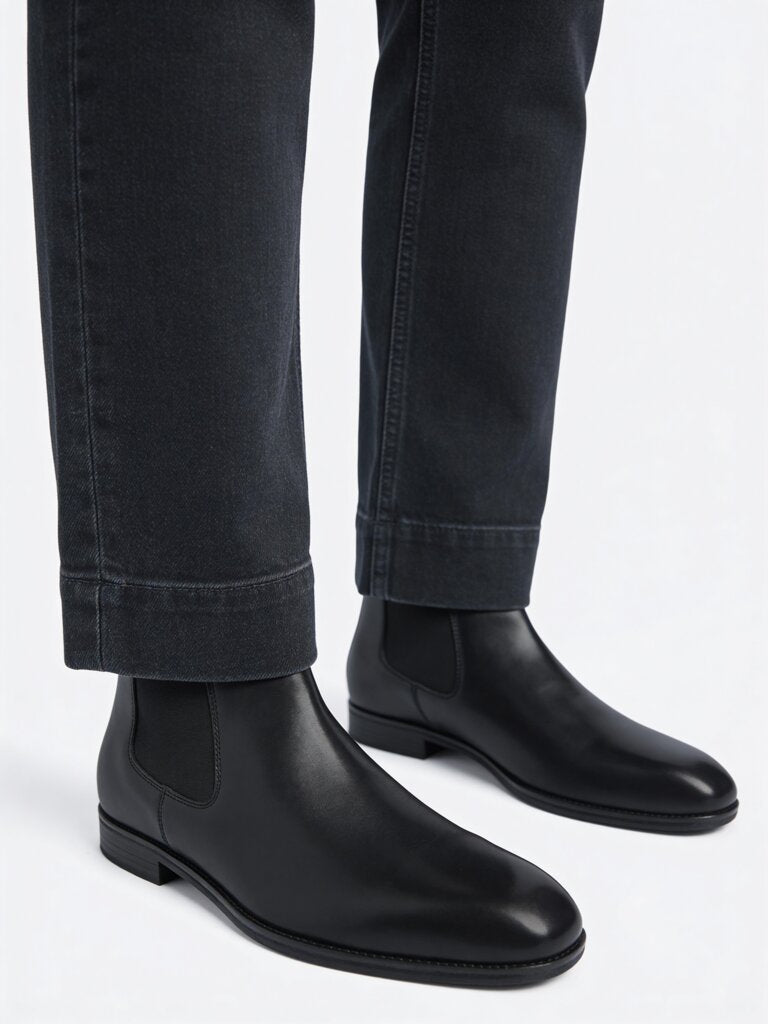 Buy SOLEPLAY Black Leather Chelsea Boots from Westside
