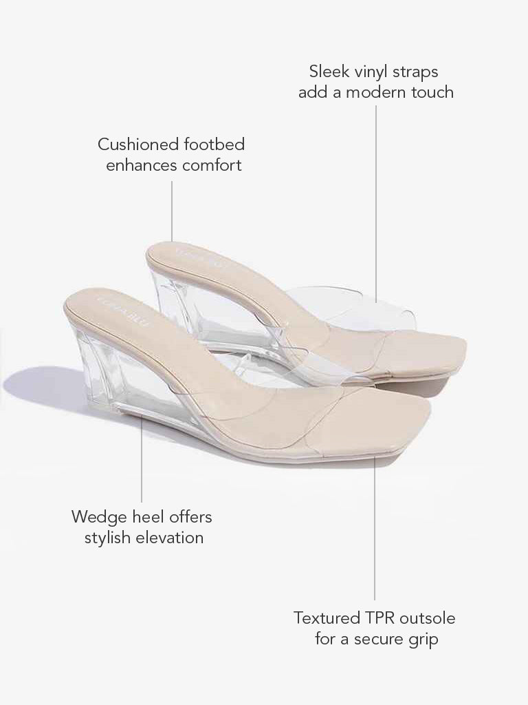 Buy LUNA BLU Ivory Vinyl Heel Sandals from Westside