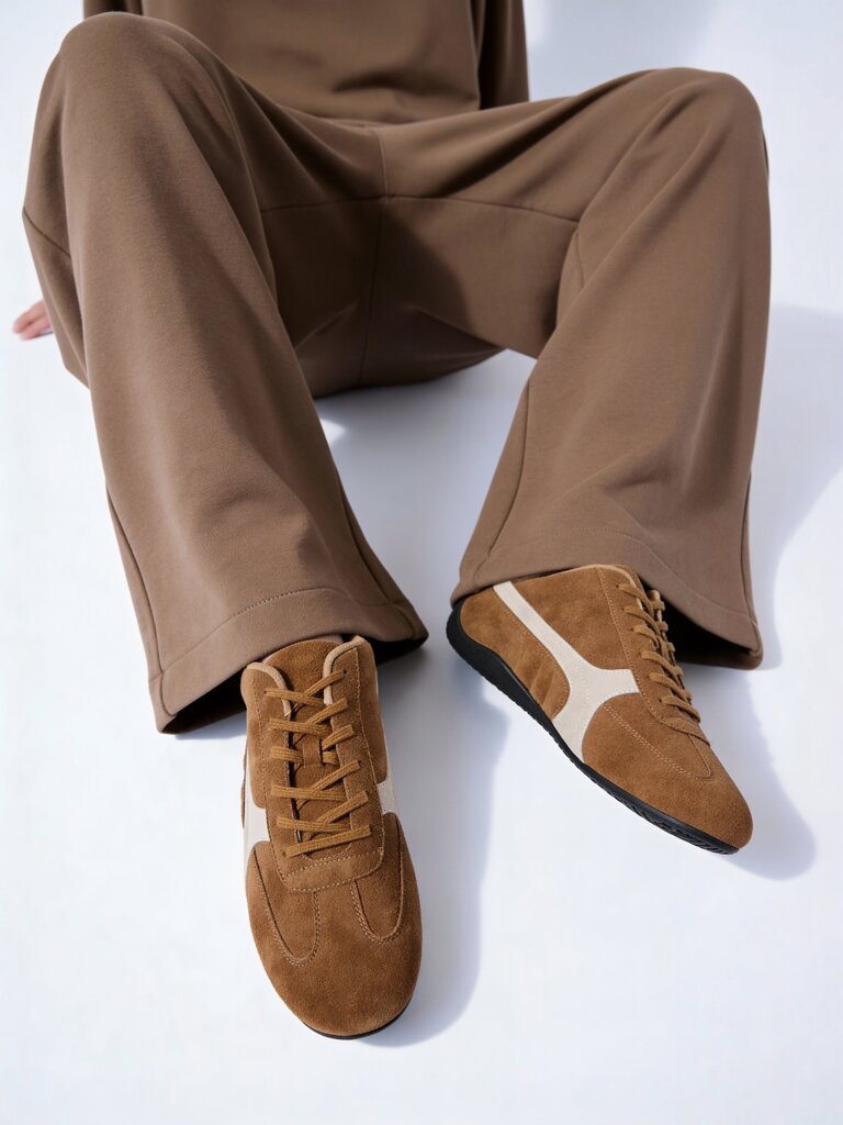 Buy SOLEPLAY Brown Suede Leather Sneakers from Westside
