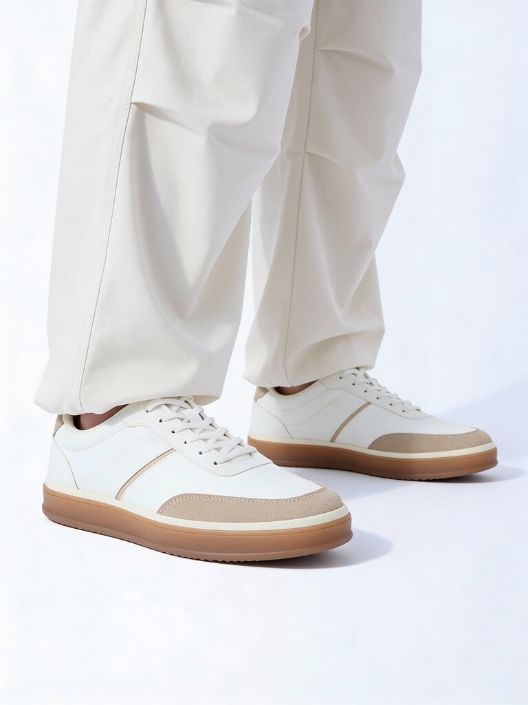 Buy SOLEPLAY White Suede-Detail Lace-Up Sneakers from Westside