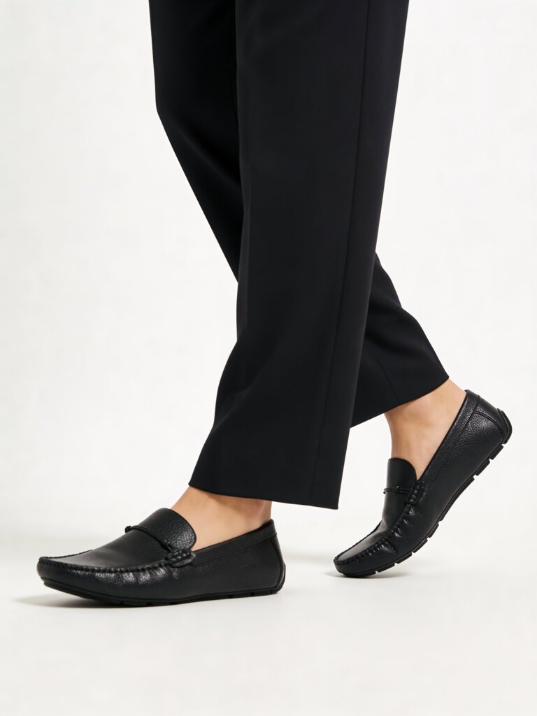 Buy SOLEPLAY Black Solid Leather Loafers from Westside