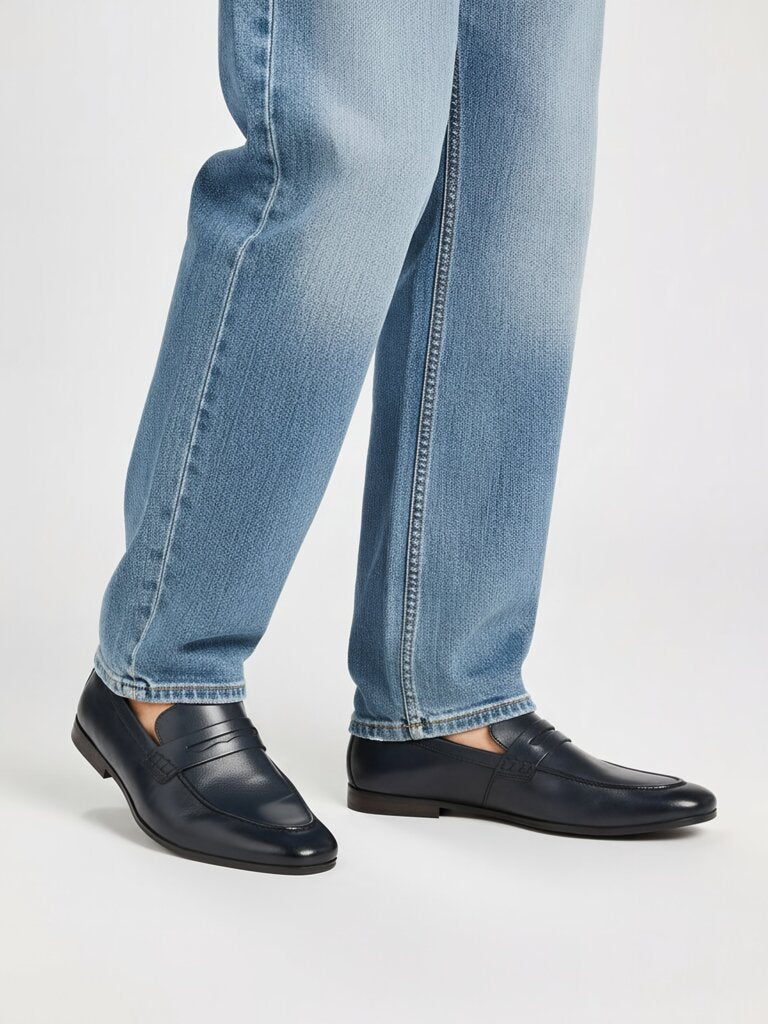 Buy SOLEPLAY Black Penny Leather Loafers from Westside